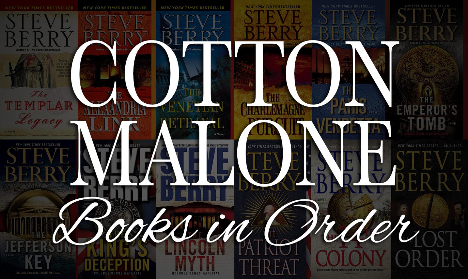 All 20+ Cotton Malone Books in Order by Steve Berry